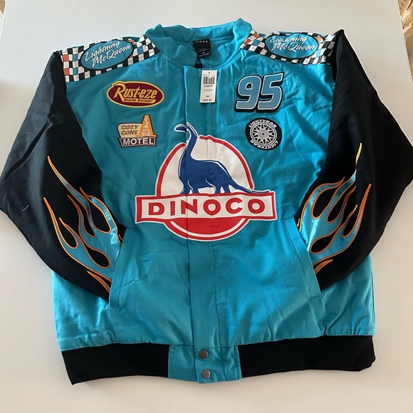 Disney | Jackets & Coats | Disney Pixar Cars Lightning Mcqueen Dinoco Racing Jacket Medium ...